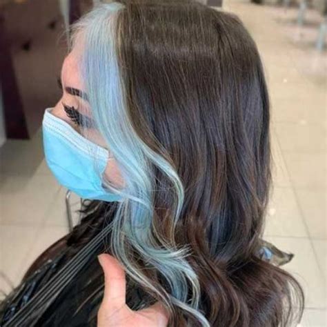 مدل رنگ موی تکه ای جلو سر از جدیدترین ژورنال ها