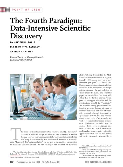 Pdf The Fourth Paradigm Data Intensive Scientific Discovery Point Of View