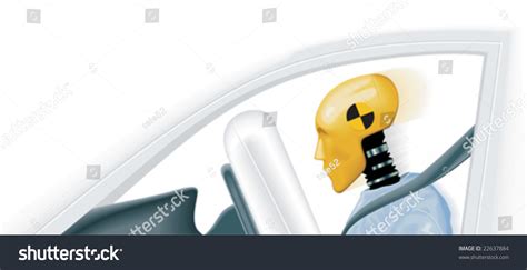 Yellow Crash Test Dummy Car Stock Vector Royalty Free 22637884