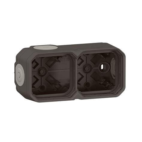 Plexo™ 2 Gang Surface Box With 4 Membrane Glands 3x1 Entry 1x2 Entries Horizontal And