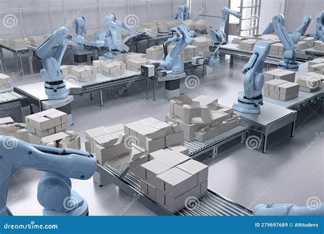 Packaging And Sorting Robots Working Together To Swiftly And Efficiently Sort Large Quantities