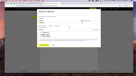 DocuSign Powerforms And Salesforce Initiation Form YouTube