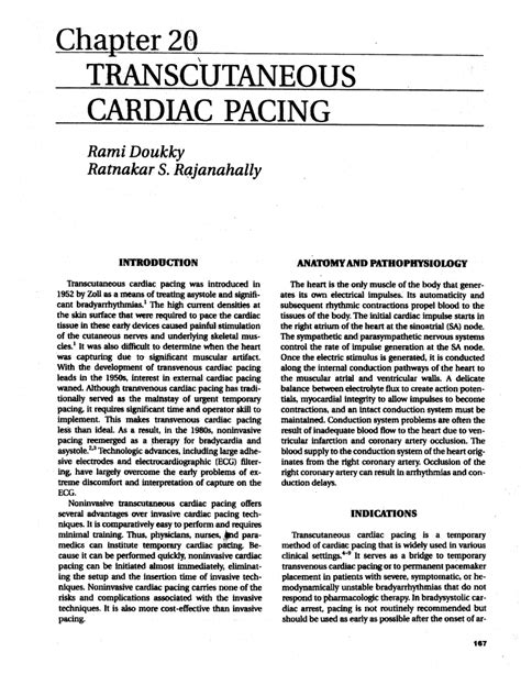 Pdf Transcutaneous Cardiac Pacing