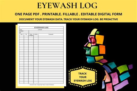 Eye Wash Station Inspection Log Sheet Checklist Weekly Emergency Eye