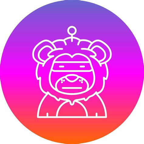 Robot Line Gradient Circle Icon 39178733 Vector Art At Vecteezy