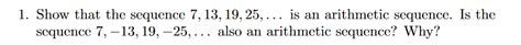 Solved 1 Show That The Sequence 7 13 19 25 … Is An