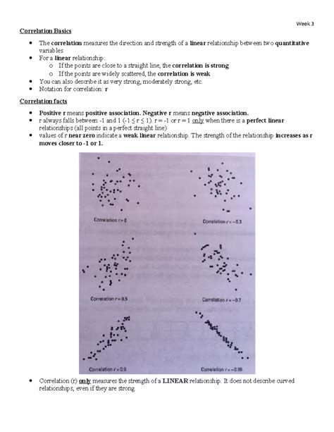 Week 3 Lecture Notes Include Correlation Practice Problems Excel