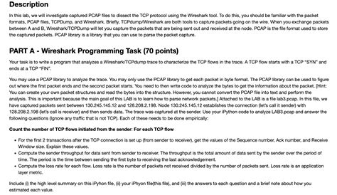 Solved In This Lab We Will Investigate Captured PCAP Files Chegg