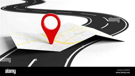 Travel And Navigation Concept Map Pointer Location 3d Illustration