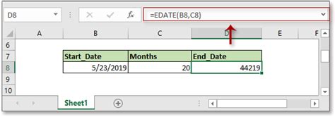 Excel Formula Add Months To Date