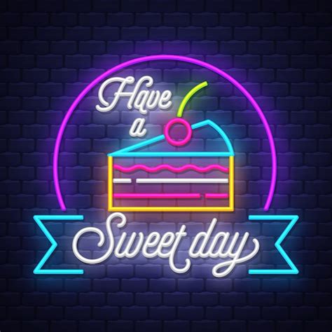Premium Vector Sweet Food Neon Sign
