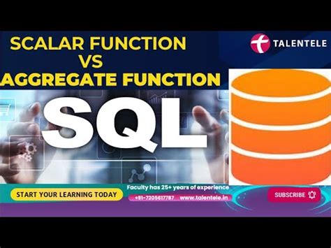 SCALAR FUNCTION VS AGGREGARE FUNCTION IN SQL | DIFF. BETWEEN SCALAR FUNCTION AND AGGREGATE ...
