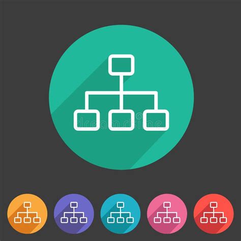 Hierarchy Icon Vector With Flat Color Style Isolated On White Background Vector Illustration