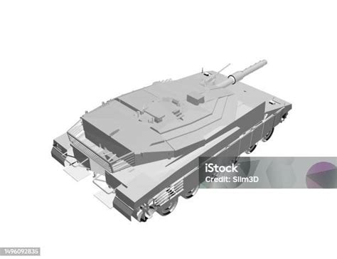 군사 개념에 대한 격리된 벡터 이미지입니다 군용 탱크 군사 장비 현실적인 탱크의 청사진 산업 도면 다각형 스타일의 전쟁 차량 벡터 그림입니다 3d Minuteman