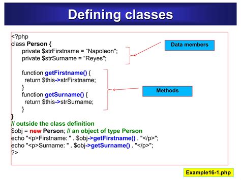 Lecture 17 Php Object Orientationpptx