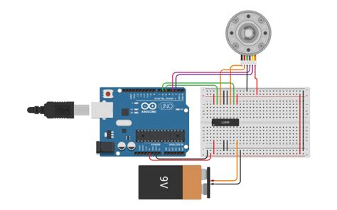 Circuit Design Dc Motor With Encoder Tinkercad
