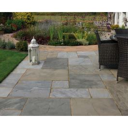 Pavestone Classic Sandstone Paving Slabs Olde Black 4 Size Mix Per M²