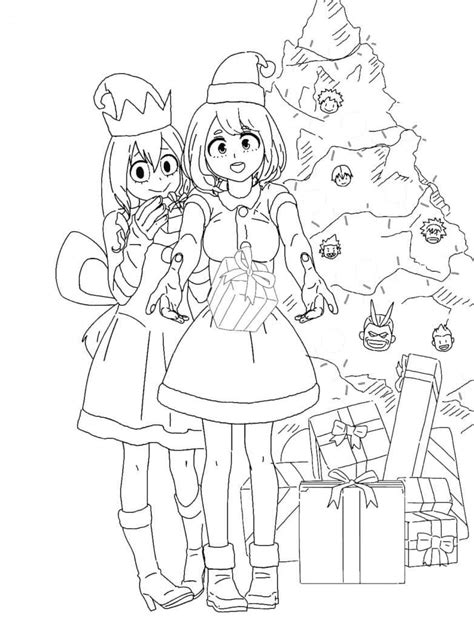 Ochako Uraraka Coloring Pages Coloringlib Ochako Uraraka Coloring Pages Coloringlib