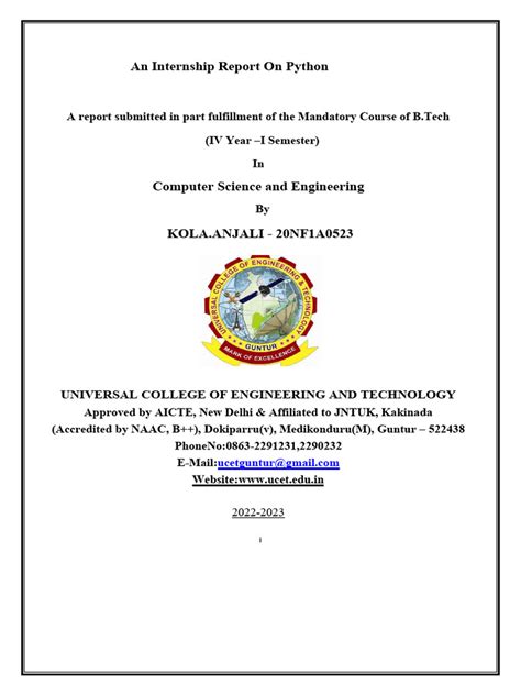 Internship Report On Machine Learning With Python Download Free Pdf Software Testing