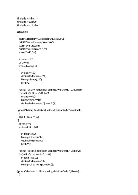 Digital Binary Decimal Converter Include Include Include Studocu