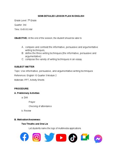 Grade 7 Module 1 Sdlp Pdf Multimedia Information