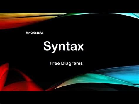 Syntactic Tree Diagram Maker