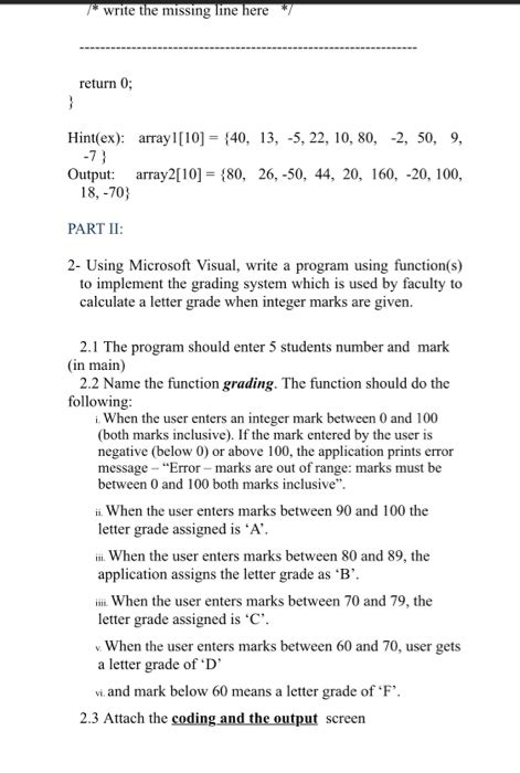 Solved Using Microsoft Visual Write A Function And The Chegg Com