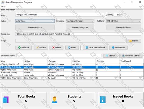 Đồ án Java Swing Phần Mềm Quản Lý Thư Viện Đồ án IT