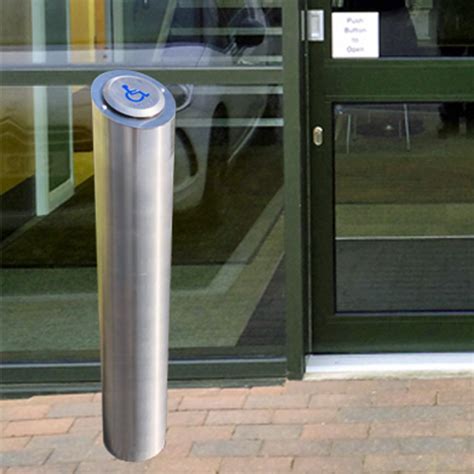 Stainless Steel Post With Push Pad Access Control And Automatic Door