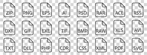 Premium Vector Document File Type Format Line