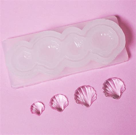 마니랜드 미니미니 조개 4개 몰드 레진공예 네일아트 실리콘 몰드 위시버킷