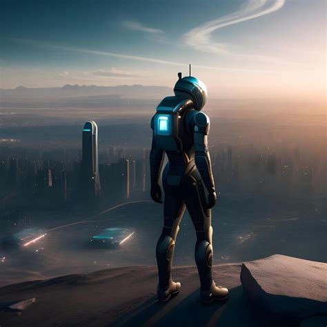 Premium Photo A Realistic Android Designed With Sleek Futuristic