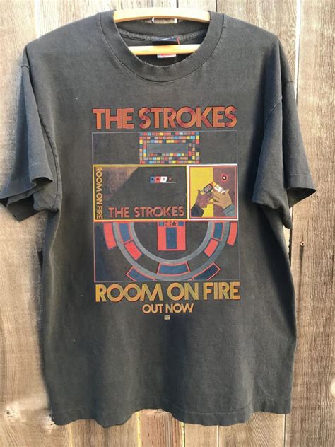 The Strokes T Shirt Rock Band Retro Tee Classic Style Unisex Charcoal