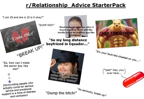 R Relationship Advice Starterpack R Starterpacks