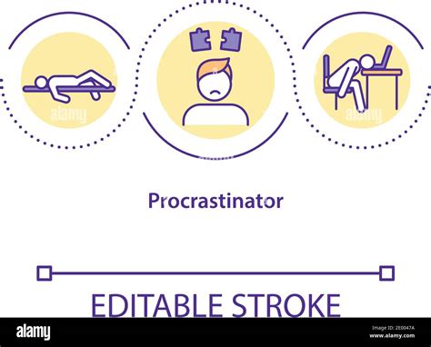 Procrastinator Concept Icon Stock Vector Image And Art Alamy