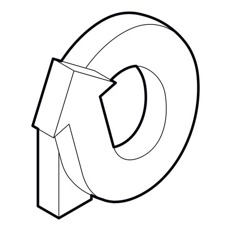Rotation Loop Icon Outline Style Vector Art At Vecteezy