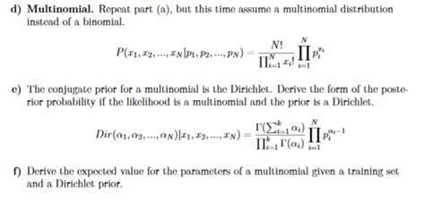 Solved D Multinomial Repeat Part A But This Time Assume Chegg Com