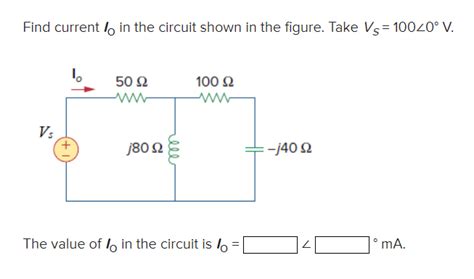 Solved Find Current IO In The Circuit Shown In The Figure Chegg