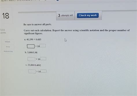 Solved Be Sure To Answer All Parts Carry Out Each