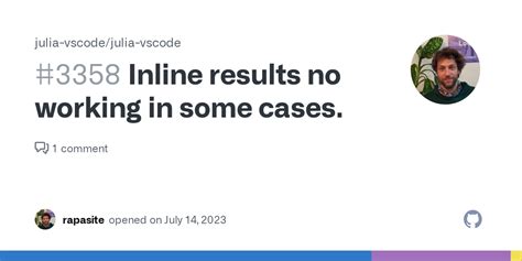 inline results no working in some cases · issue 3358 · julia vscode