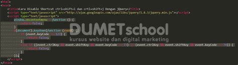 Cara Disable Shortcut Ctrl Shift I Dan Crtl Shift J Dengan JQuery