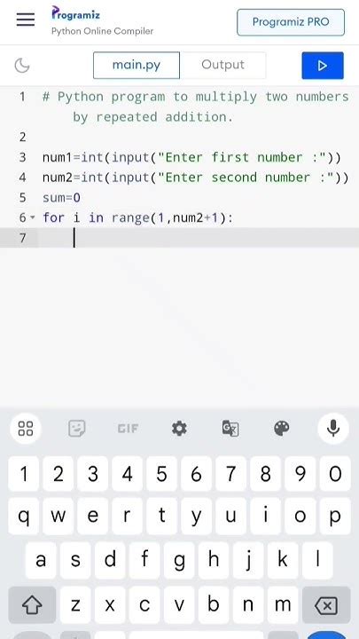 Python Program To Multiply Two Numbers By Repeated Addition Shorts Short Shortsfeed