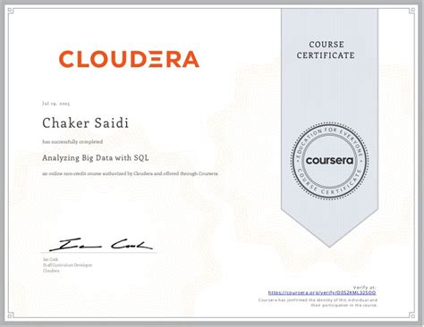 Sql Bigdata Cloudera Coursera Dataanalytics Datascience Lifelonglearning Chakersaidi