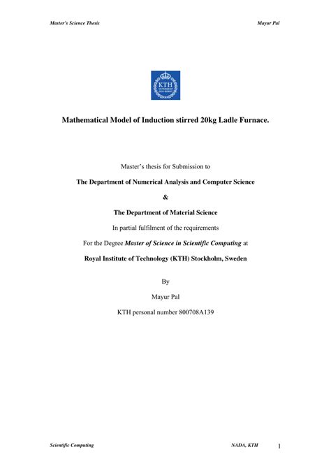 Pdf A Computational Fluid Dynamics Model Of A 20kg Induction Stirred