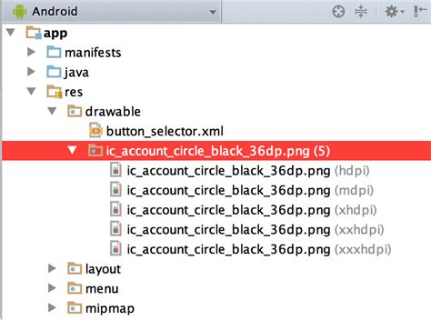Android Studio Copying Image Assets Stack Overflow