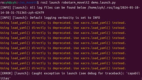 moveit setup assistant中demo launch py无法运行运行 鱼香ros