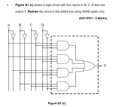 Solved C Figure Q1 C Shows A Logic Circuit With Four