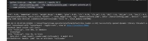 Yolov5x Train Py Error · Issue 2181 · Ultralytics Yolov5 · Github