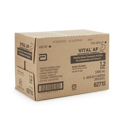 Vital® Af 1 2 Cal Vanilla Tube Feeding Formula 33 8 Oz Ready To Hang