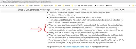 Openssl Import Cert Into AWS ACM ValidationException When Calling The ImportCertificate